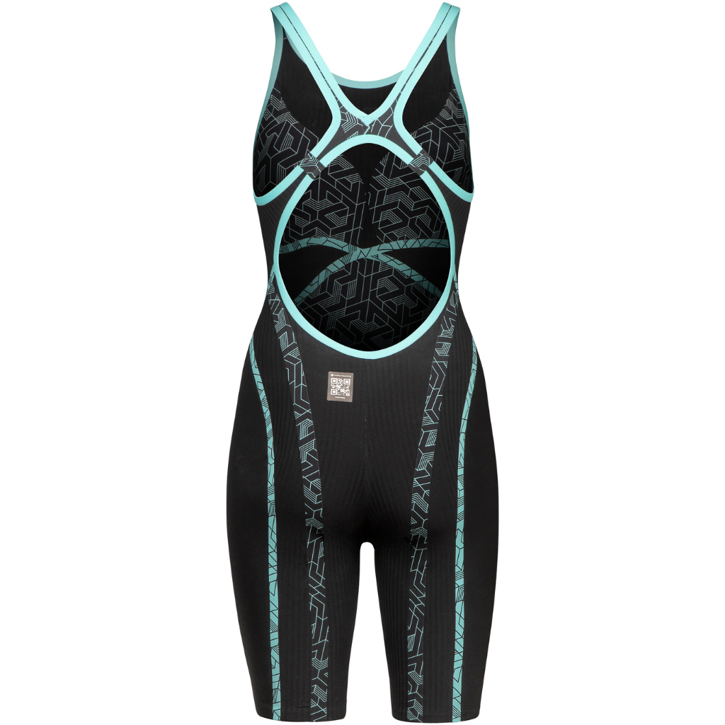 Arena Primo Openback Kneeskin - Black/Teal– Team Aquatic Supplies